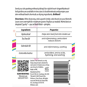 Frilliance Pink Heart Shaped Hydrocolloid Acne Pimple Patches for Zits and Blemishes (18 Count, 2 Sizes) Spot Treatment Stickers for Face & Skin, Vegan and Cruelty Free