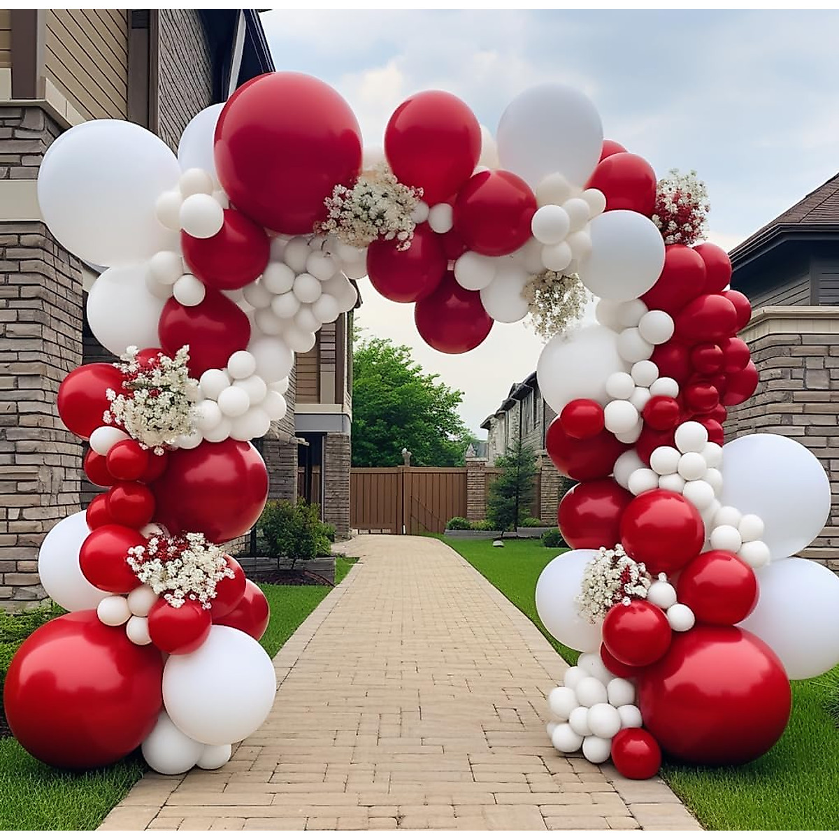 Pastel White Balloons-Double Stuffed White Balloons Different Sizes Latex Matte White Balloon Garland White Balloon Arch Kit for Birthday Baby Shower Wedding Bridal Shower Party Decorations
