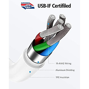 10FT iPad Charger Cord, 20W USB C Fast Charger with Long Charging Cable for iPad Pro 12.9 6th/5th/4th/3rd, 11 inch 4th/3rd/2nd/1st, iPad 10th Generation, iPad Air 5th/4th Generation, iPad Mini 6