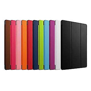 ZZOUGYY for Microsoft Surface 3 1645 1657 Tablet Smart Cover, Ultra Slim Folio Stand Lightweight with Sleep/Wake Up Function Leather Case for Surface 3 10.8" (KST-Black)