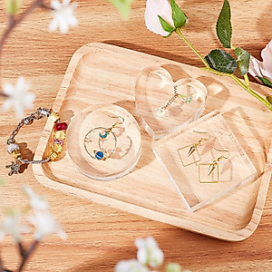 FINGERINSPIRE Clear Polished Acrylic Square Display Block Acrylic Jewelry Display Stand Ring Showcase Display Holder 1" x3" x3"