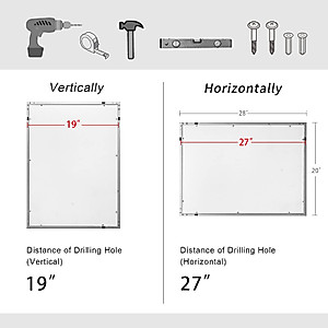 FRALIMK LED Bathroom Vanity Mirror 20x28 Inch Lighted Bathroom Wall Mirror, Dimmable Lights (3 Modes), Anti-Fog, Horizontal, Vertical