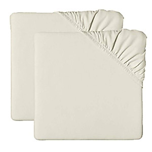 bkb Bassinet Sheet Poly/Cotton, Ecru, 17" x 31"