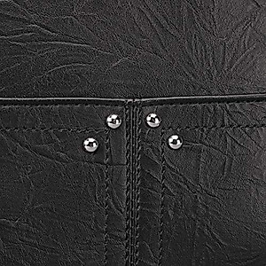 Fox Valley Traders B.Amici Francesca RFID Lockport Crossbody Bag, RFID Lining, Adjustable Straps, Black