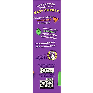Annie's Organic Cheddar Squares, Baked Cracker Snacks, 7.5 oz