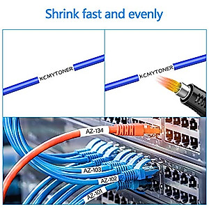 KCMYTONER HSe251 HSe-251 HS-251 HS251 Heat Shrink Tube Label Tape 23.6mm 0.92" 4.92ft Black on White Compatible for Brother P-Touch PT-D600 E500 E500VP E550W PT-P700 P710BT PT-P750WVP Printer, 2 Pack
