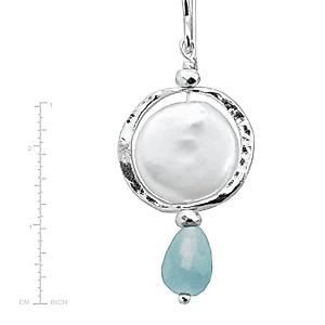 Silpada 'Josephine' Freshwater Cultured Pearl, Blue Quartz and Hematite Drop Earrings in Sterling Silver