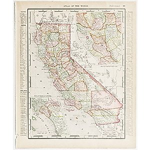 California with insets of Southern & Central Regions (1905)