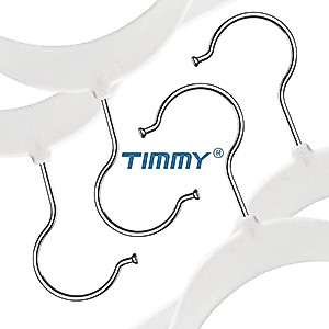 TIMMY Hangers Non-Slip Velvet Hangers - Suit Hangers (50-Pack) Ultra Thin Space Saving Coat Hanger and Heavy Duty Clothes Hangers Hold Up-to 10 Lbs-White/Silver