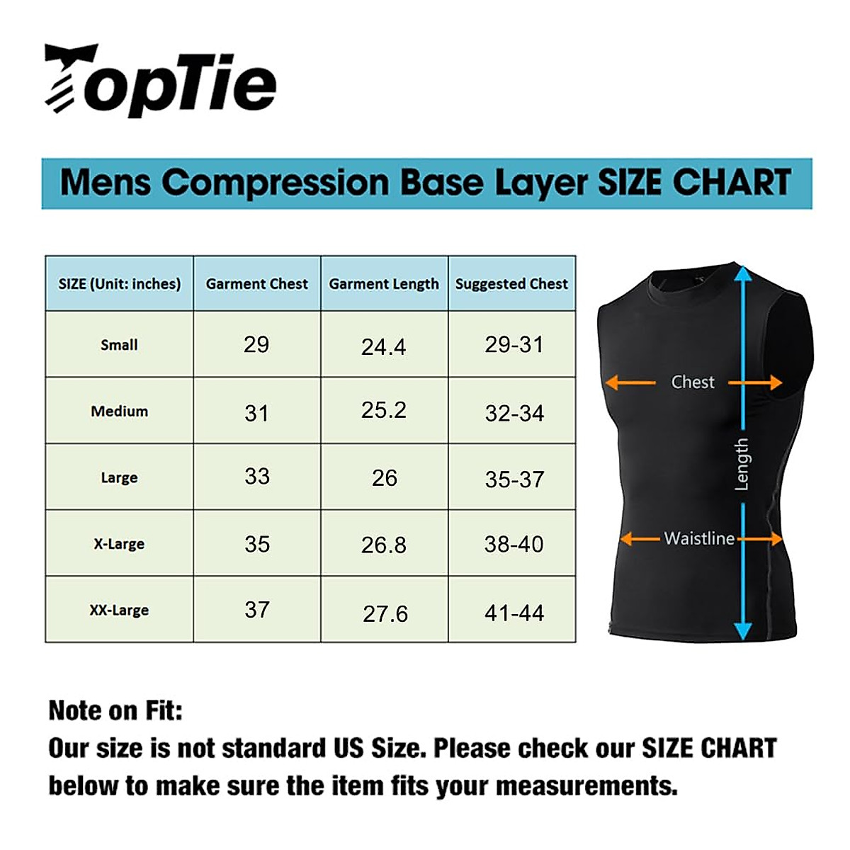 TopTie Men's Sleeveless Compression Shirt, Sports Base Layer Tank Top, Athletic Workout Shirt-Purple-M