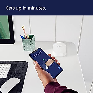 Certified Refurbished Amazon eero 6+ mesh Wi-Fi router | Fast and reliable gigabit speeds | connect 75+ devices | Coverage up to 1,500 sq. ft. | 2022 release