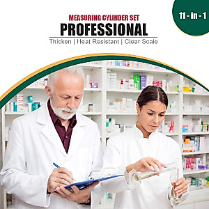 25ml Graduated Glass Cylinders Measuring Cylinders Glass Test Jar Borosilicate Glass Heat Resistance Accurate Measure For Research Lab Industry Teaching Home Brewing Wine Liquor Test (25ml)