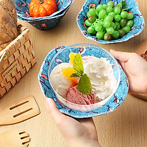 CHENGU Set of 4 Bird Microwave Bowl Holder Hot Bowl Holder Multipurpose Soup Bowl Cozy Heat Resistant Bowl Potholders for Microwave Bowl Hot Pads for Soup Bowl Hot Food Kitchen Supplies (Bird)