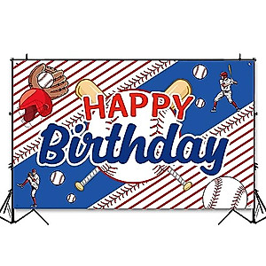 Baseball Party Decorations Baseball Backdrop for Boy Kid Teen Baby Shower Baseball Birthday Banner Backdrop Party Supplies for Christmas Holiday Birthday Party Decor Sport Themed Photography Backdrop
