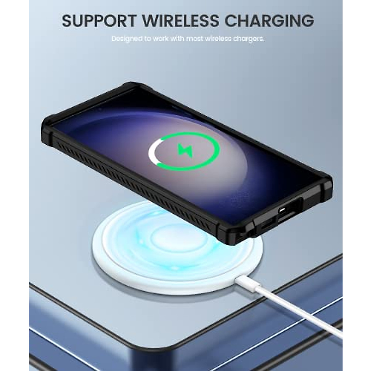 Caka for Galaxy S23 Ultra Case with Slide Camera Lens Cover Military Grade Drop Proof Protection Rugged Protective Clear Phone Case Cover for Samsung Galaxy S23 Ultra 6.8 inch 2023, Black