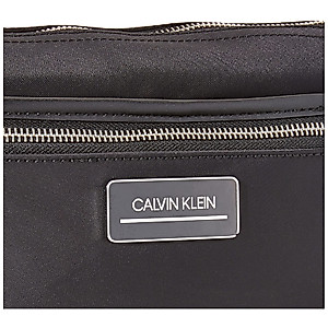 Calvin Klein Sussex Nylon Top Zip Crossbody, Black/Silver