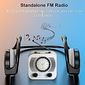 Sports Bluetooth Earbuds, Bluetooth 5.0 Over-Ear Headphones, Support TF Card and FM Radio, CVC8.0 Noise Canceling Earset 12 Hours Playtime for Running, Bicycling, Gym