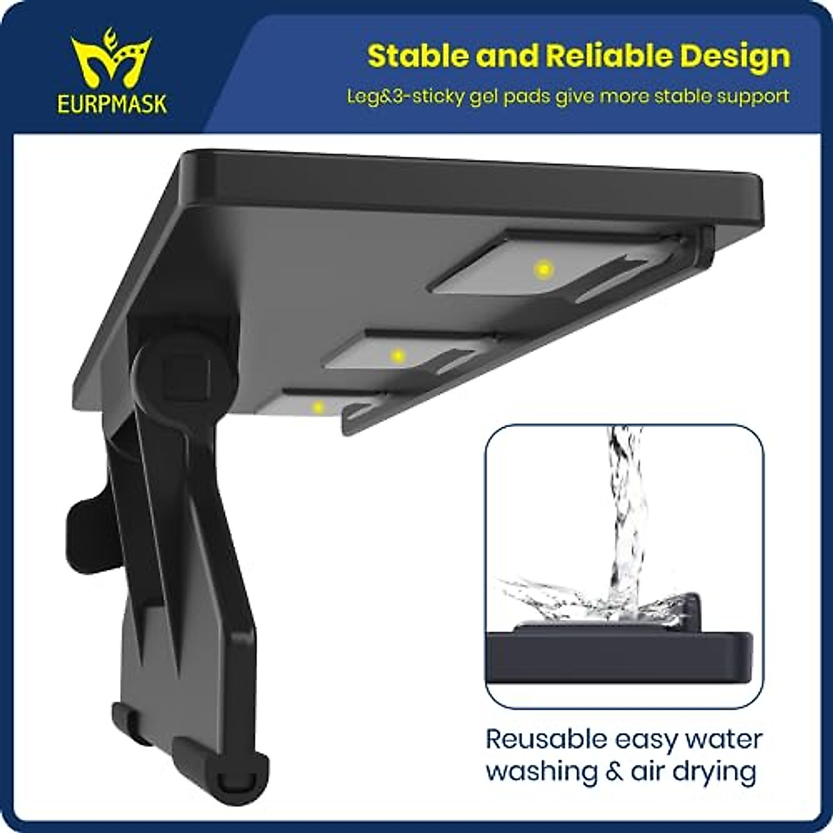 2 Pieces TV Top Shelf - EURPMASK Adjustable Computer Monitor Top Shelf,Stable TV Top Storage Bracket,Clamp-on Computer Screen Shelf for Soundbar,Figure Display,Cable Box,Home Office Decor, 13.4 x 3.3