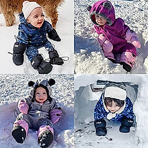 L-Bow Infant Cold Weather Boots + Winter Boots For Baby Boys & Girls + Easy To Slip On With Fleece Lining