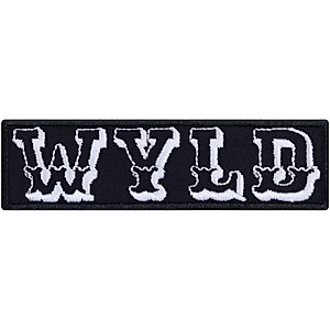 WYLD – Iron on Patches for Motorcycle Riders, Bikers, Rockers, Smokers | Sew on or Iron on Edible CBD Gummies Applique Patches for Jeans, Jackets, Sleeves, Motorcycle Case 3.54X0.98 in