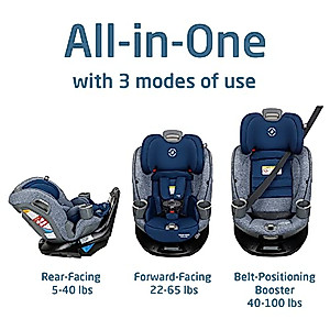 Maxi-Cosi Emme 360 Rotating All-in-One Convertible Car Seat, Navy Wonder