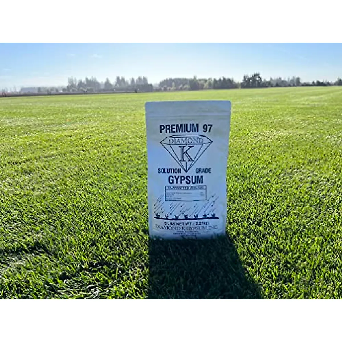 Premium 97 Gypsum-Solution Grade Calcium Sulfate Dihydrate Organic Garden Gypsum, Purest, Most Soluble Mined Gypsum in The World. Improves Crop Quality and Yields.