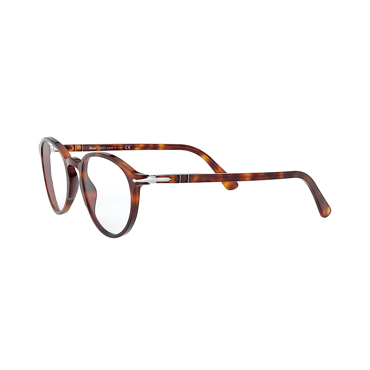 Persol PO3218V Round Prescription Eyewear Frames, Havana/Demo Lens, 51 mm