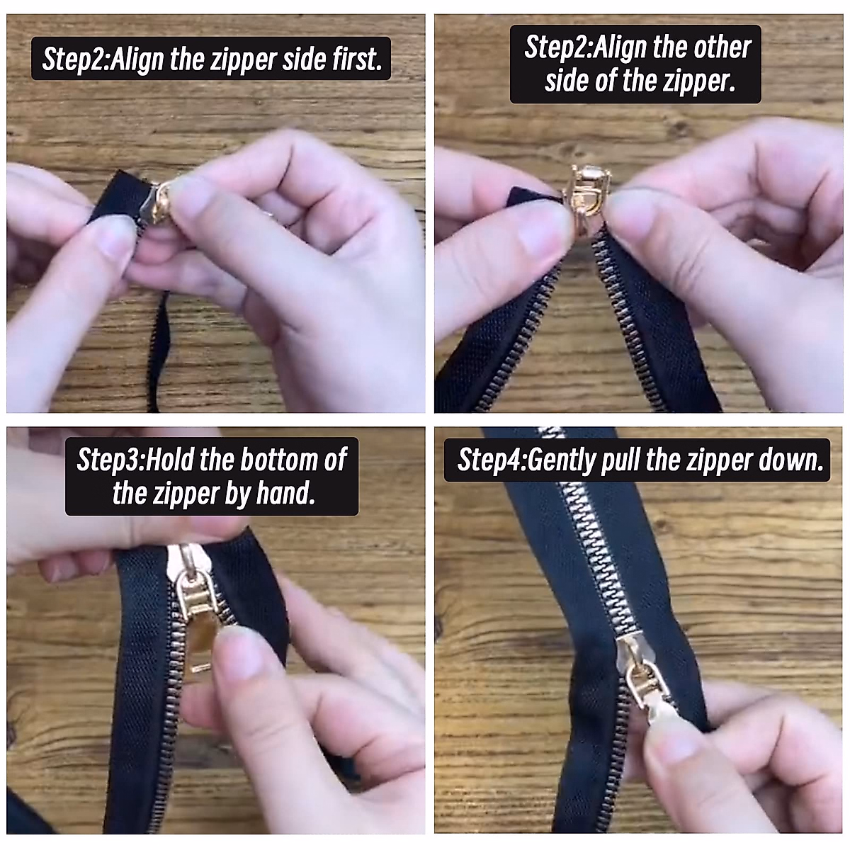 Micro Traders 10PCS Number 5 Zippers Replacement Reversible Pulls Sliders Zips with U-shape Stop Kit for Outdoor Tents and Double-Sided Multicolour 37x12mm