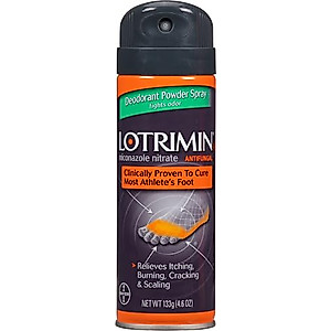 Lotrimin Af Miconazole Nitrate Deodorant Antifungal Powder Spray, 4.6 Ounce