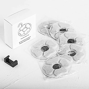 iPettie Only for Kamino Fountain Replacement Filters, Not for Colorful LED Flower Fountain, 6 Filters, 6 Sponges & 1 Sponge Bracket