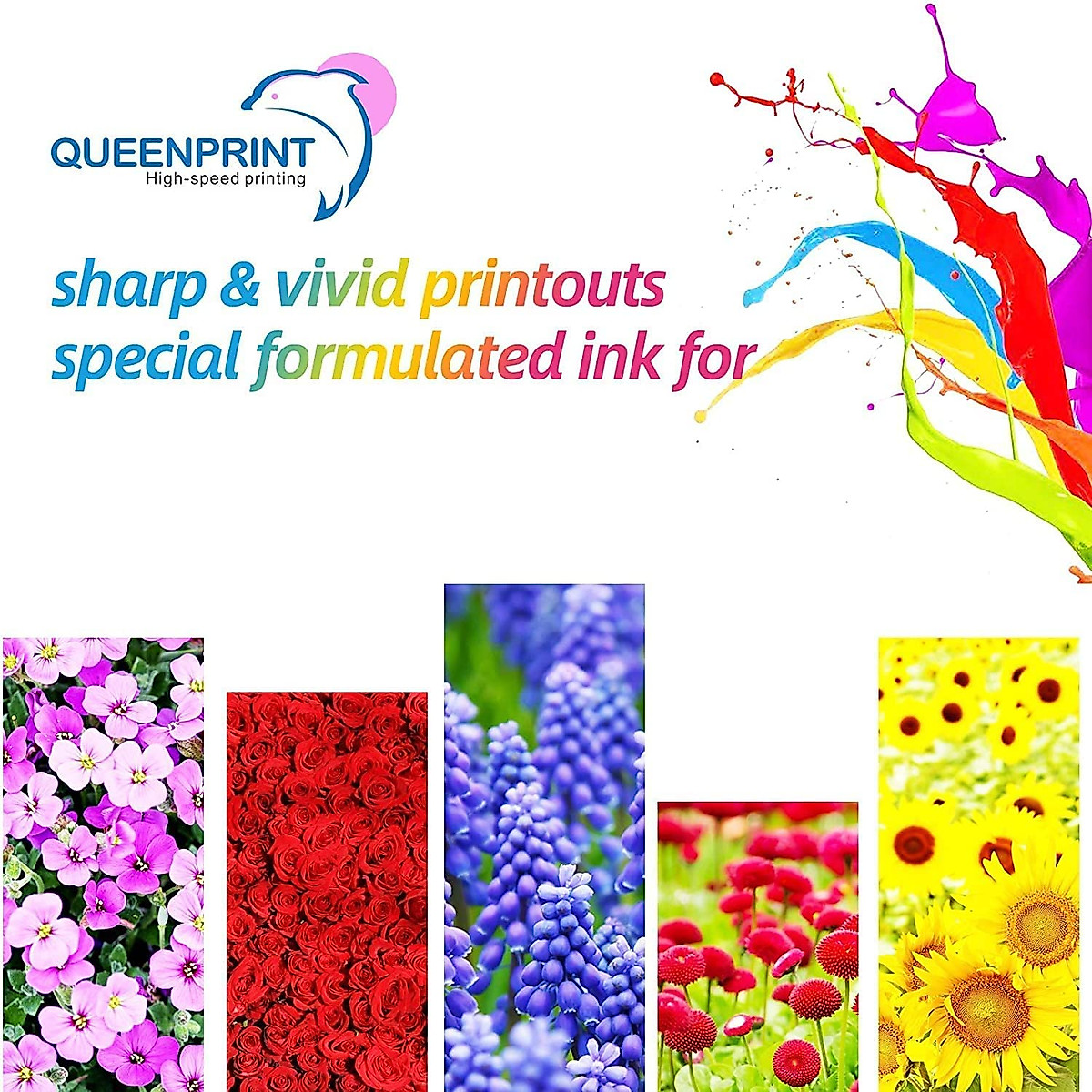 for hp 67 Ink cartridges XL QUEENPRINT for hp67 Ink Cartridge 67XL 67 XL Black/Color Combo Pack for Envy 6055e 6055 6052 6075 Envy Pro 6455e 6455 6475 6452 6458 DeskJet 4155 2755e 2755 4052