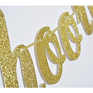 Hip Hop Hooray Gold Glitter Banner
