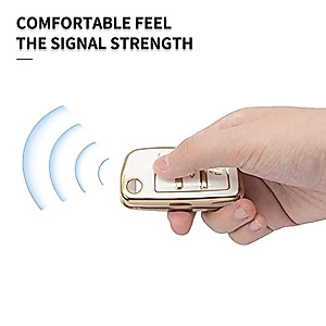 SK CUSTOM White TPU Gold Edge Smart Key Fob Case Protective Cover Compatible with Audi A1 A3 A4 A5 A6 A8 Q3 Q5 Q7 R8 RS4 S3 S4 S5 S6 S8 TT 3 Button Keyless Car Remote Accessory