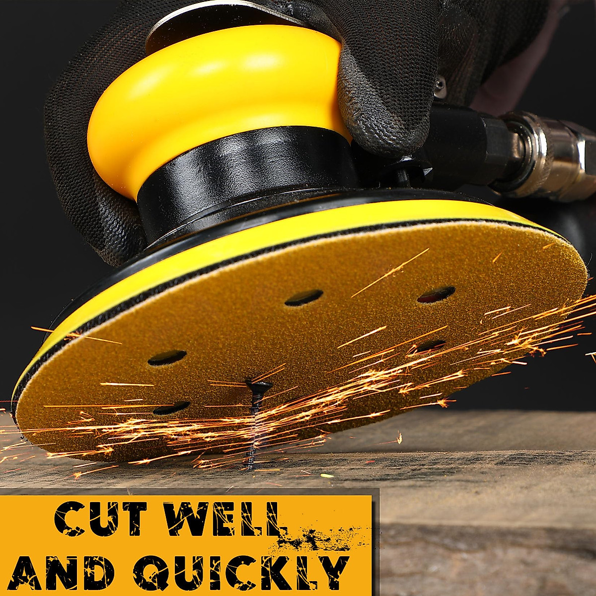 Keeimp 6 Inch Sanding Discs Hook and Loop, 80 120 220 320 400 Grit Sandpaper Disc for Orbital Sander, Professional for Automotive and Woodworking, 100 Pack(20 Pack for Each Grit)