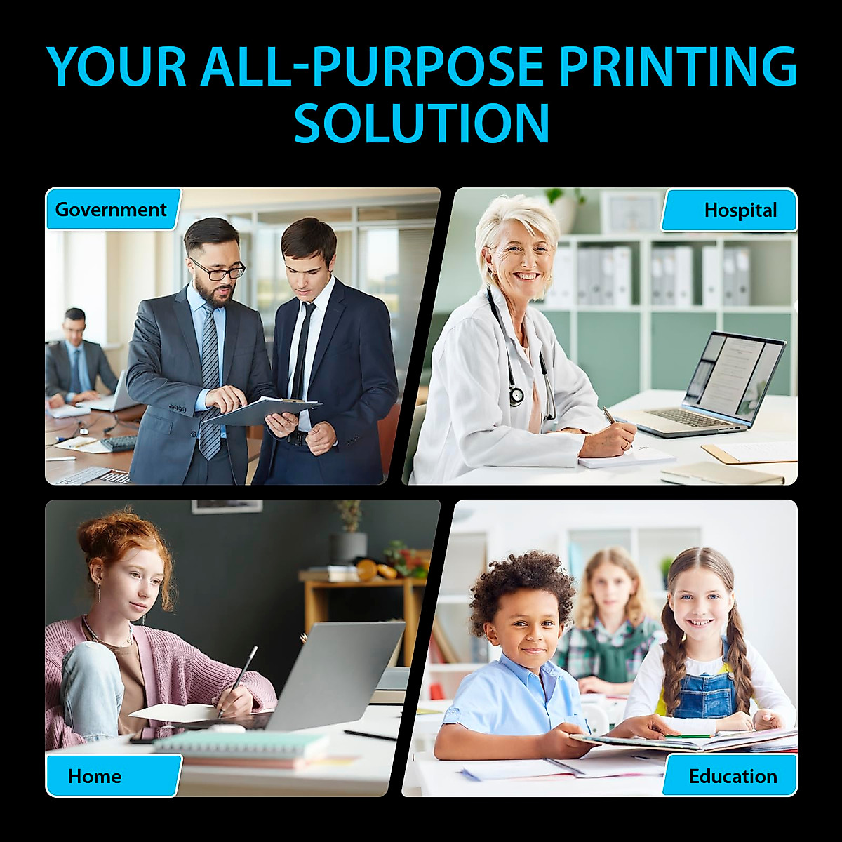 Smart Ink Compatible Toner Cartridge Replacement (with CHIP) for HP 58A CF258A 58X CF258X 58 (2 Black Pack) to use with HP Laserjet Pro M404n M404dn M404dw MFP M428fdw M428fdn M428dw Printers