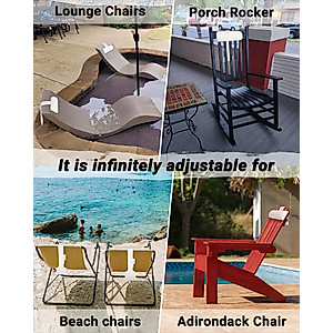 AOSYCO Headrest Pillow for Chaise Lounge, All Weather Weighted Outdoor Chaise Head Pillow, Pool Chaise Lounge Pillows Sunbathing Swing Pool Furniture, Chaise Lounge Cushion