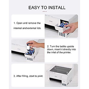 T502 502 Ink Ultra-high Capacity Refill Ink Bottle Color Combo Pack for Epson ET-2850 ET-3830 ET-3850 ET-2760 ET-3760 ET-15000 Printer (4 Pack)