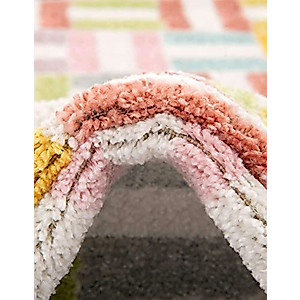 Unique Loom Whimsy Kids Collection Area Rug - Chicklets (Rectangular 7' 10" x 10' 0", Multi/ Black)