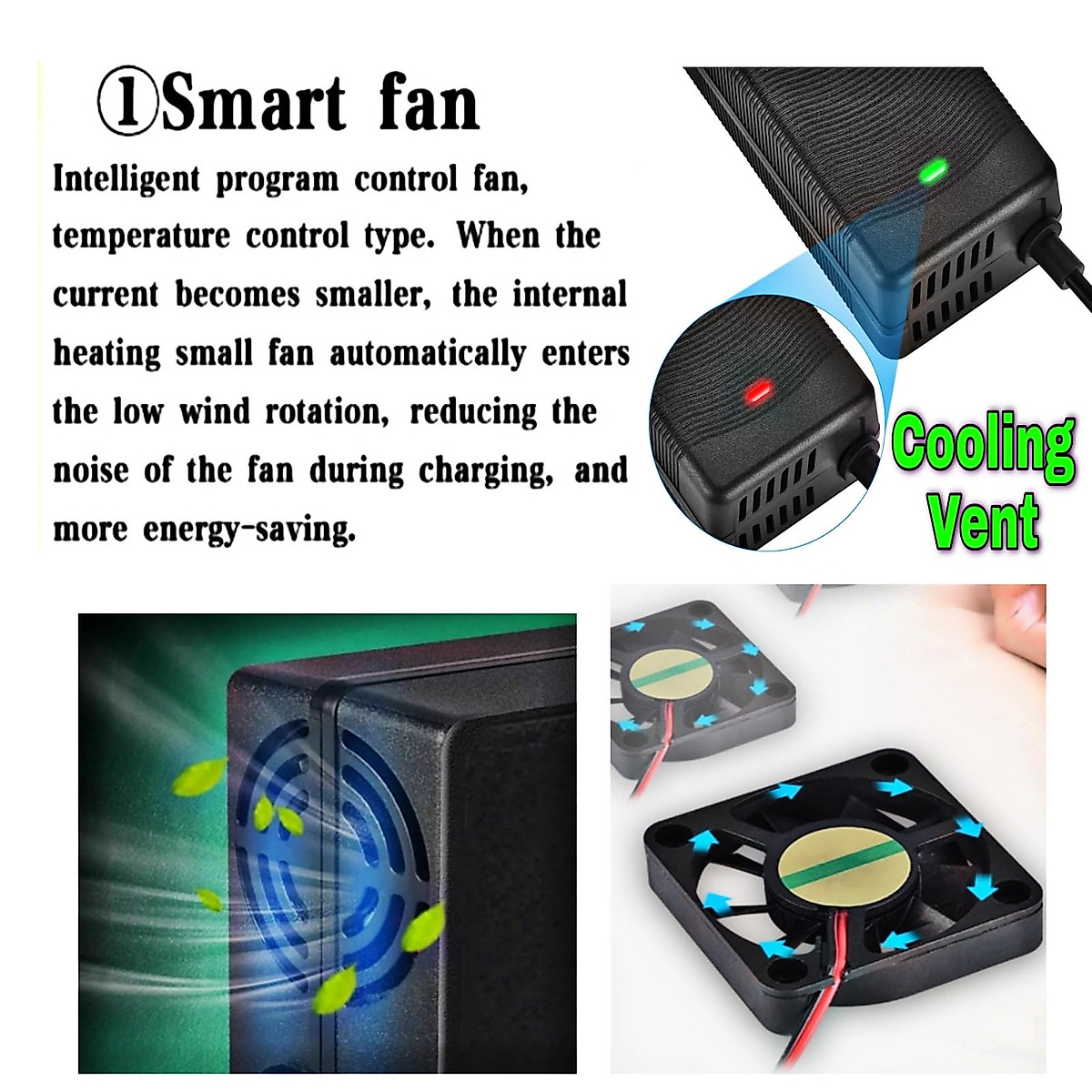 HERISKEER 54.6V 2A Electric Bike Charger for 48V Lithium Battery Rad Power eBikes, Lectric XP, Jasion eb7, Himiway Cruiser, Aventon Pace 500/ Level, Ecotric Seagull/Bison and More