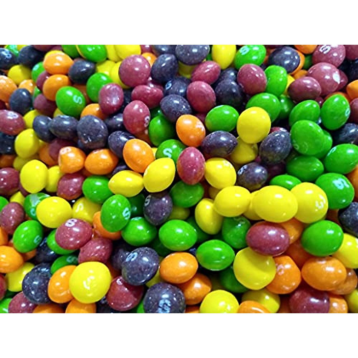 2 lbs of Fresh Delicious Grape Green Apple Lemon Orange Strawberry. Bulk Chewy Hard Shelled Candy