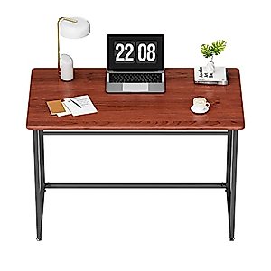 EUREKA ERGONOMIC Folding Computer Desk, Foldable for Home Office PC Study Writing Student, 43'', No Assembly Adjustable for Small Space, Cherry