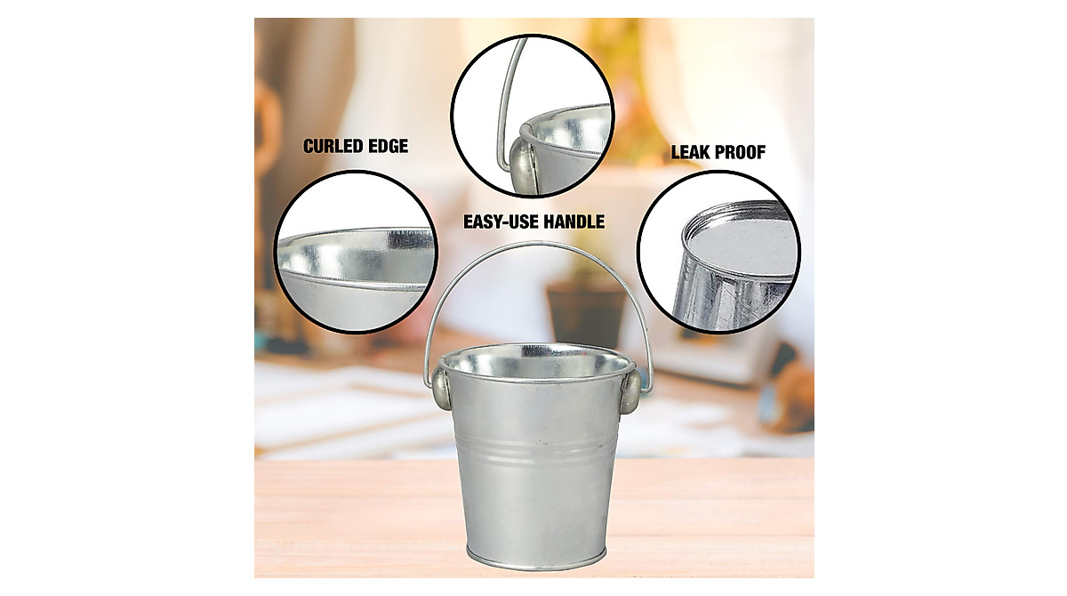 Simply Elegant Extra Large Metal Bucket for All Occasions