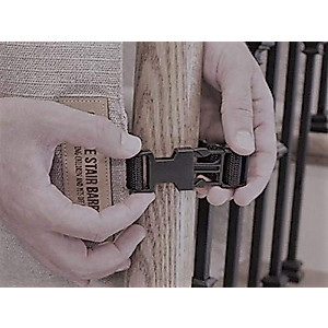 The Stair Barrier Baby and Pet Gate: Banister to Wall Baby Gate - Safety Gates for Kids or Dogs - Fabric Baby Gate for Stairs with Banisters- 36" - 43" Wide, 32" Height - Made in The USA, New 2029