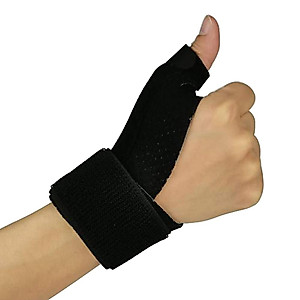 AMABAZR Thumb & Wrist Stabilizer splint for BlackBerry Thumb, Trigger Finger, Pain Relief, Arthritis, Tendonitis, Sprained,Carpal Tunnel,Stable,Lightweight and Breathable Right/Left