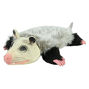 Hyper Pet Real Skinz Plush Dog Toy with Squeaker, Opossum, for All Breed Sizes