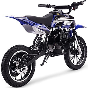 MotoTec DB-01 50cc 2-Stroke Kids Gas Dirt Bike Blue