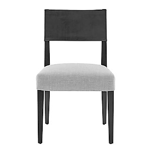 New Pacific Direct Kylo Dining Side Chair, Black/Meridien Gray