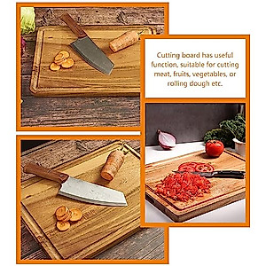 UPKOCH Wood Cutting Board Wooden Chopping Board Kitchen Large Charcuterie Boards Butcher Block for Chopping Meat Vegetables Fruits Bread Cheese Appetizers