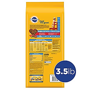 PEDIGREE Puppy Growth & Protection Dry Dog Food Grilled Steak & Vegetable Flavor, 3.5 lb. Bag