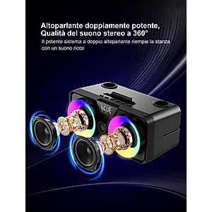 Karaoke Machine for Adults Kids with 2 UHF Wireless Microphones,Portable Bluetooth Singing PA Speaker System with LED Lights for Home Party,Outdoor/Indoor/Wedding,Church,Picnic,Birthday Gifts.